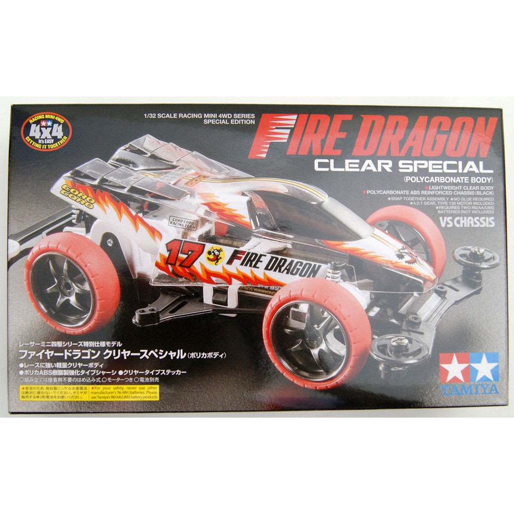 Tamiya 95337 Mini 4WD Fire Dragon Clear Special (Polycarbonate Body) 1/ ...