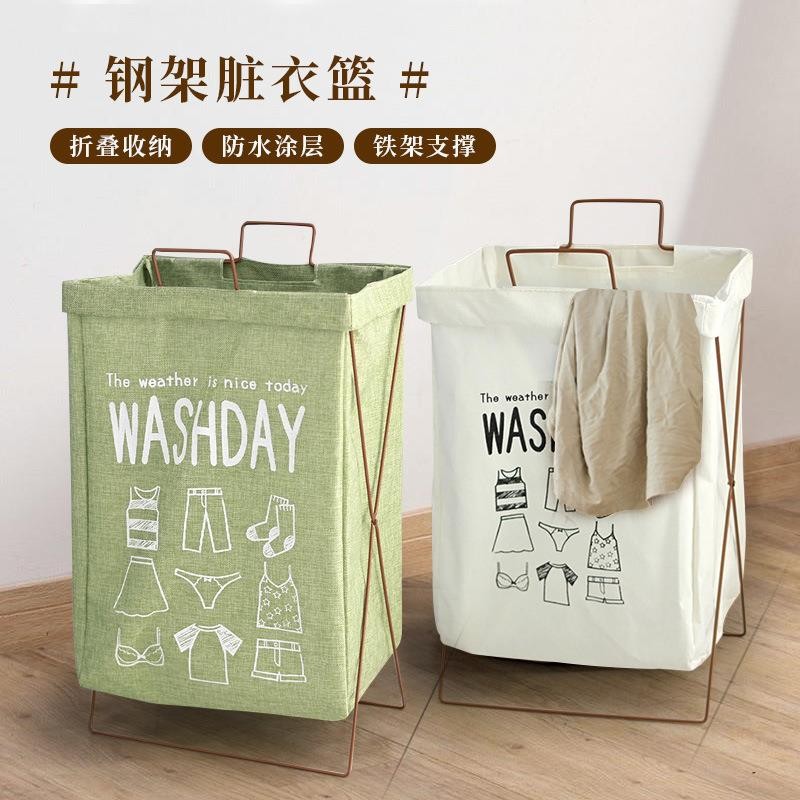 Bakul dobi kapas dan linen kalis air braket besi sederhana gaya Jepun ...