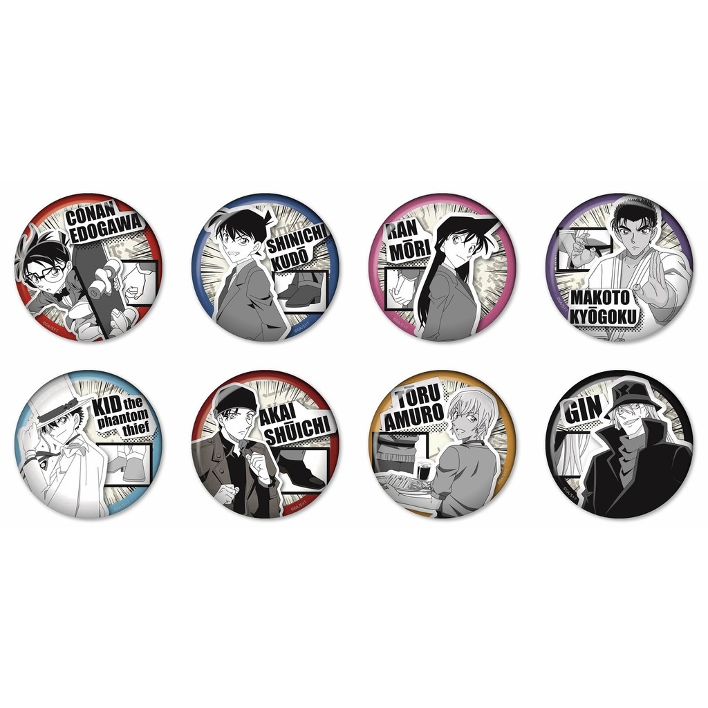 Detective Conan Kudou Shinichi Mouri Ran Anime Badge Button Brooch Pins ...