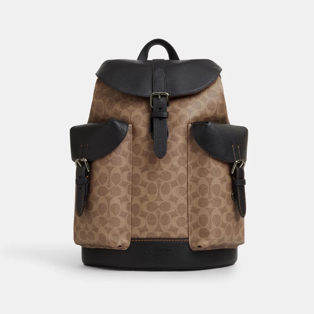 [INCOMING ETA AFTER RAYA] C0ACH Men Warner Backpack In Signature Canvas ...