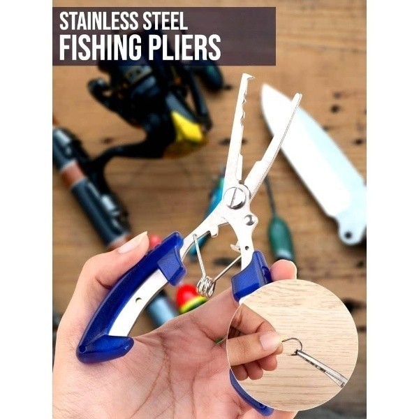 Stainless Steel Fishing Pliers Playar Scissor Lure Changing Accessory ...