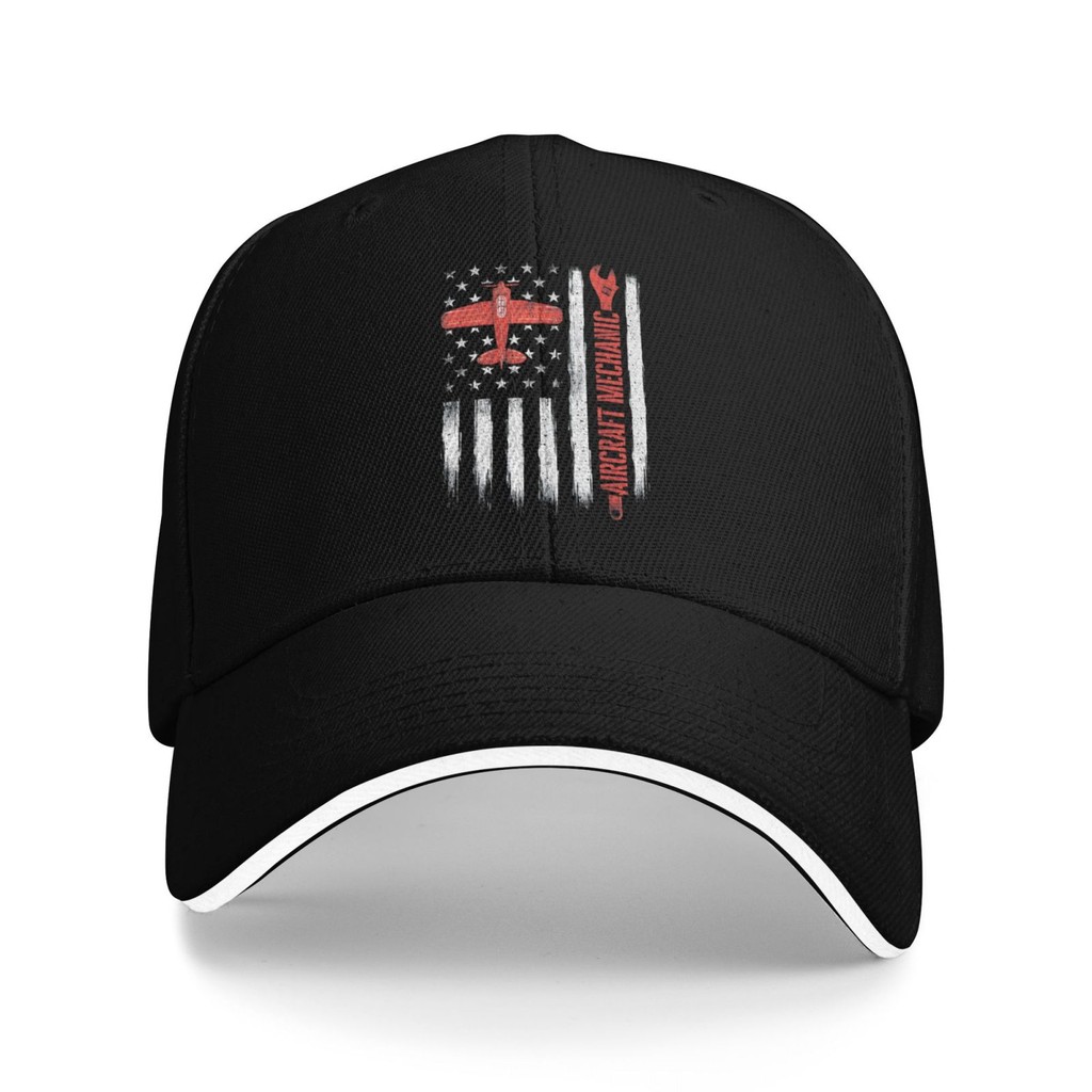 American Flag Engineering Aircraft Top Selling Baseball Cap | Shopee ...