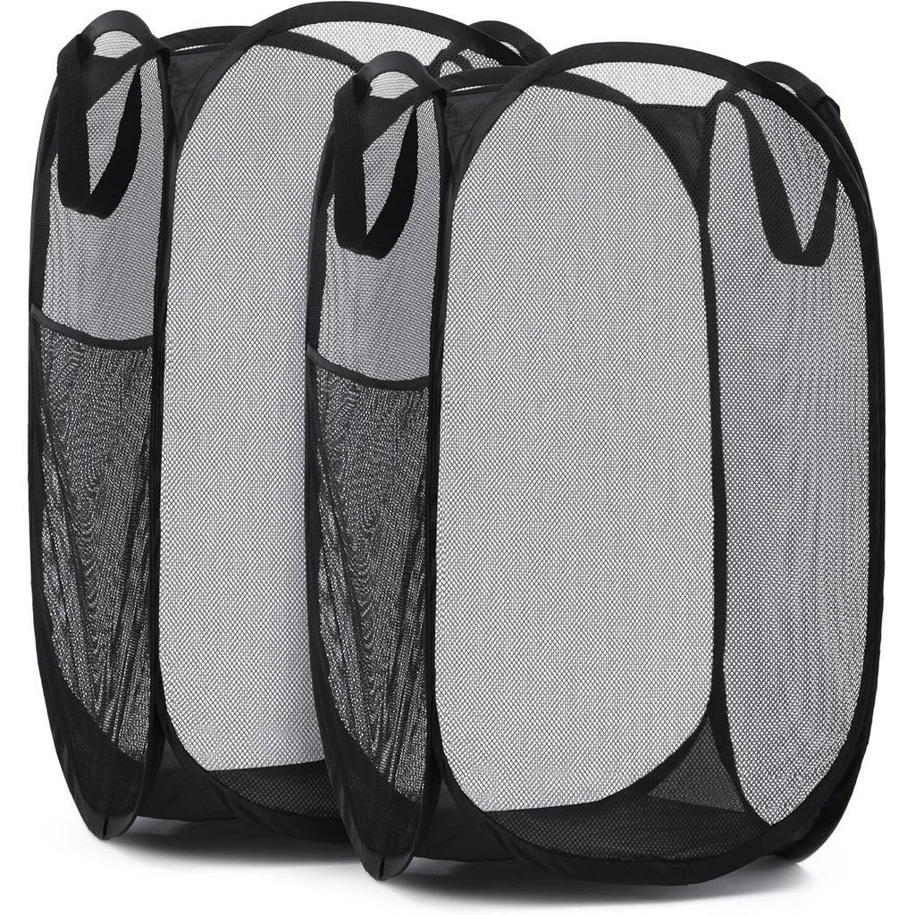 Handy Laundry Collapsible Mesh Pop Up Hamper dengan pembukaan luas dan ...