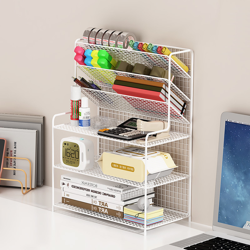 Desktop Shelf Office Organizing Storage Rack Desktop Simple Bookshelf ...