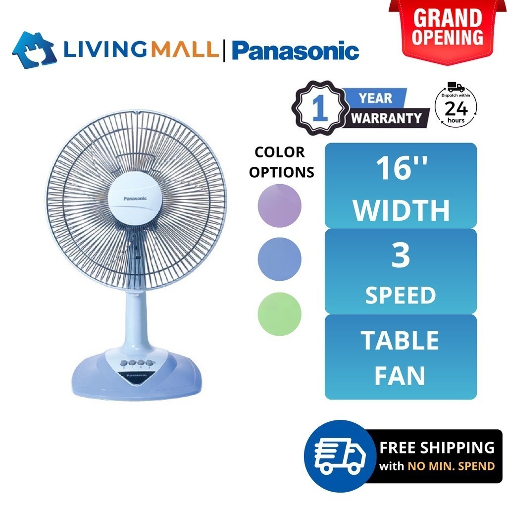 [𝐅𝐑𝐄𝐄 𝐃𝐄𝐋𝐈𝐕𝐄𝐑𝐘] Panasonic Table Fan (16") F-MN404 3 Speed On/Off Switch ...