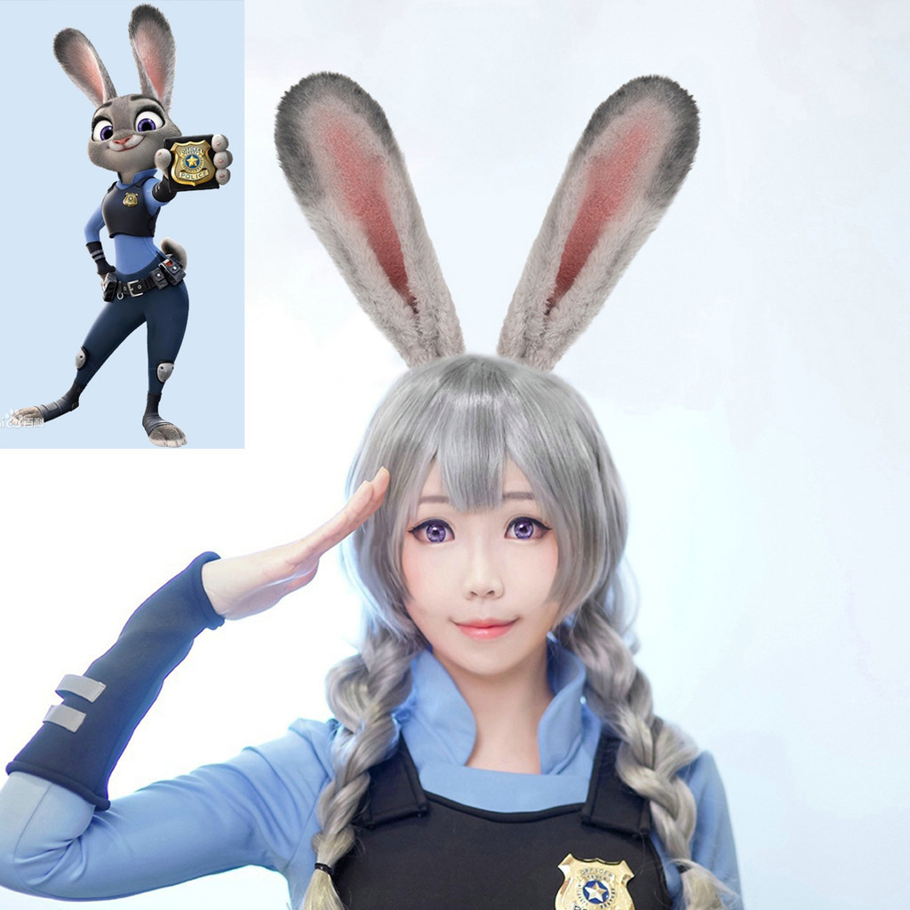 Mad Zootopia Officer Judy Rabbit Ear Hoop Cosplay Simulation Beast Ear ...