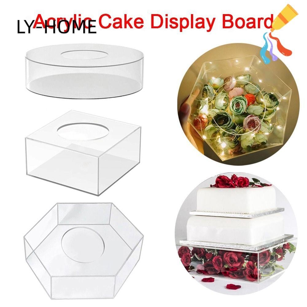 LY-HOME Cake Display Board, Acrylic Transparent Cake Stand, DIY ...