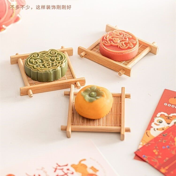 Light luxury wooden Wobble plate Creative Bamboo Wood Woven Small Tray ...