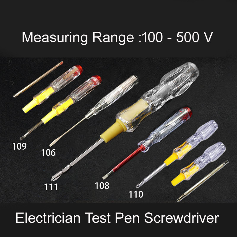 Electrician Test Pen Voltage Detector Electrical Tester Dual Flat ...