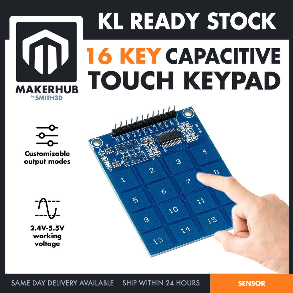 16 Key Capacitive Touch Keypad Module Ttp229 Switch Touch Sensor Keypad