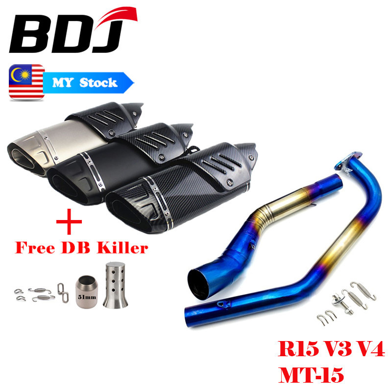 BDJ For Yamaha R15 V3 V4 Mt 15 R15m Mt15 R15v3 Xsr155 Akrapovic Full ...