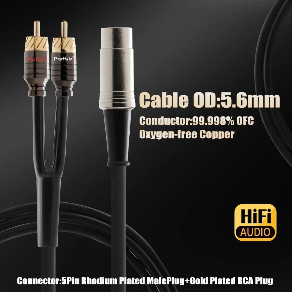 1pcs Hifi Naim 5-pin Din To 2 Rca Digital Midi Cable Audio Phono Naim ...