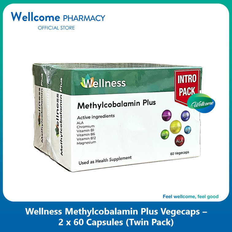 Wellness Methylcobalamin Plus Capsules with ALA, Vitamin B1, B6, B12 ...