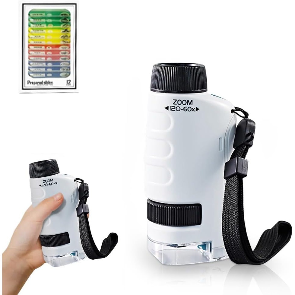Mini Microscope for Kids, 2024 New Miniscope Portable Microscope Kids ...