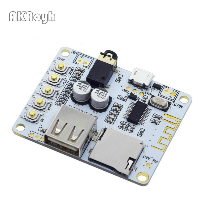 Bluetooth Audio Receiver board with USB TF card Slot decoding playback ...