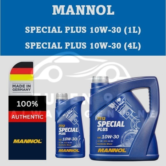 Mannol 7512 Special Plus 10w30 HC Synthese Engine Oil 1L & 4L (Made In ...