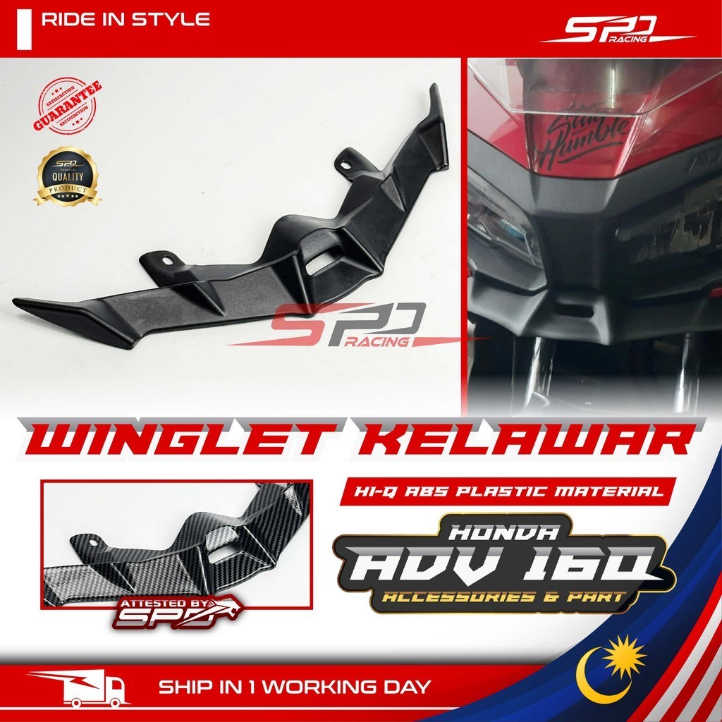 ADV Winglet Fiber Carbon I Matte Black I ABS Plastic Material PNP For ...