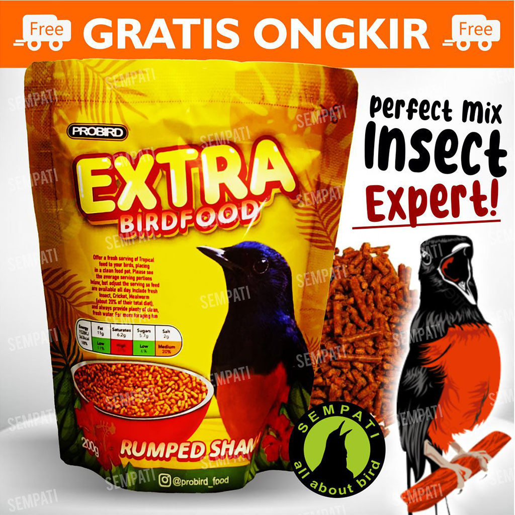 Extra BIRD FOOD RUMPED SHAMA PROBIRD Magpie BIRD Feed Stone VOER PUR ...
