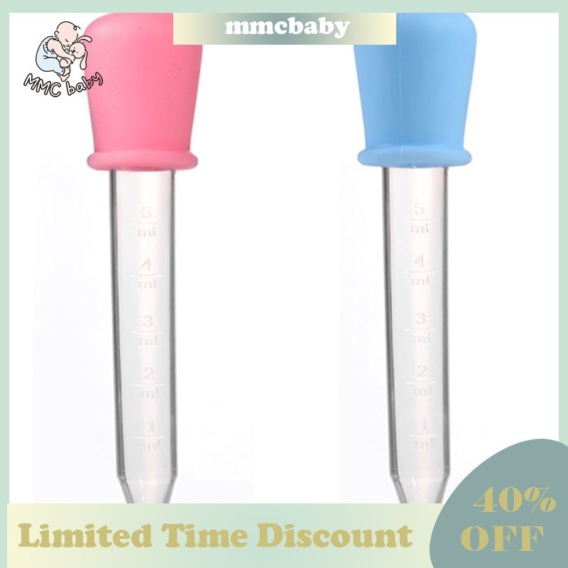 5ml Silicone Pipette Liquid Food Dropper Infant Utensils Plastic Baby ...