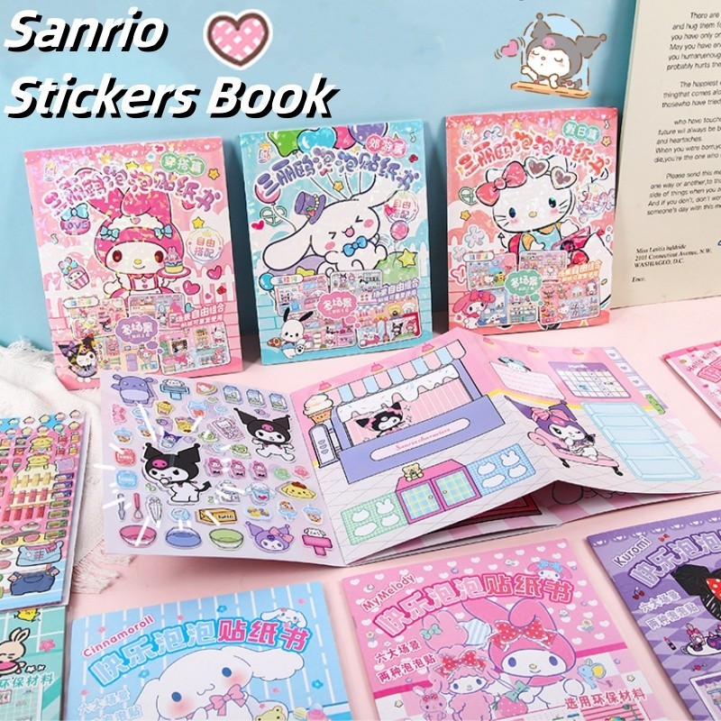 Sanrio Bubble Sticker Book Kuromi Bubble Stickers Quiet Book Cartoon ...
