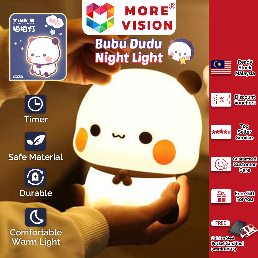 Cute Panda Bubu Dudu Yier Lamp Bear Gift Night Sleep Light Lampu Patung ...