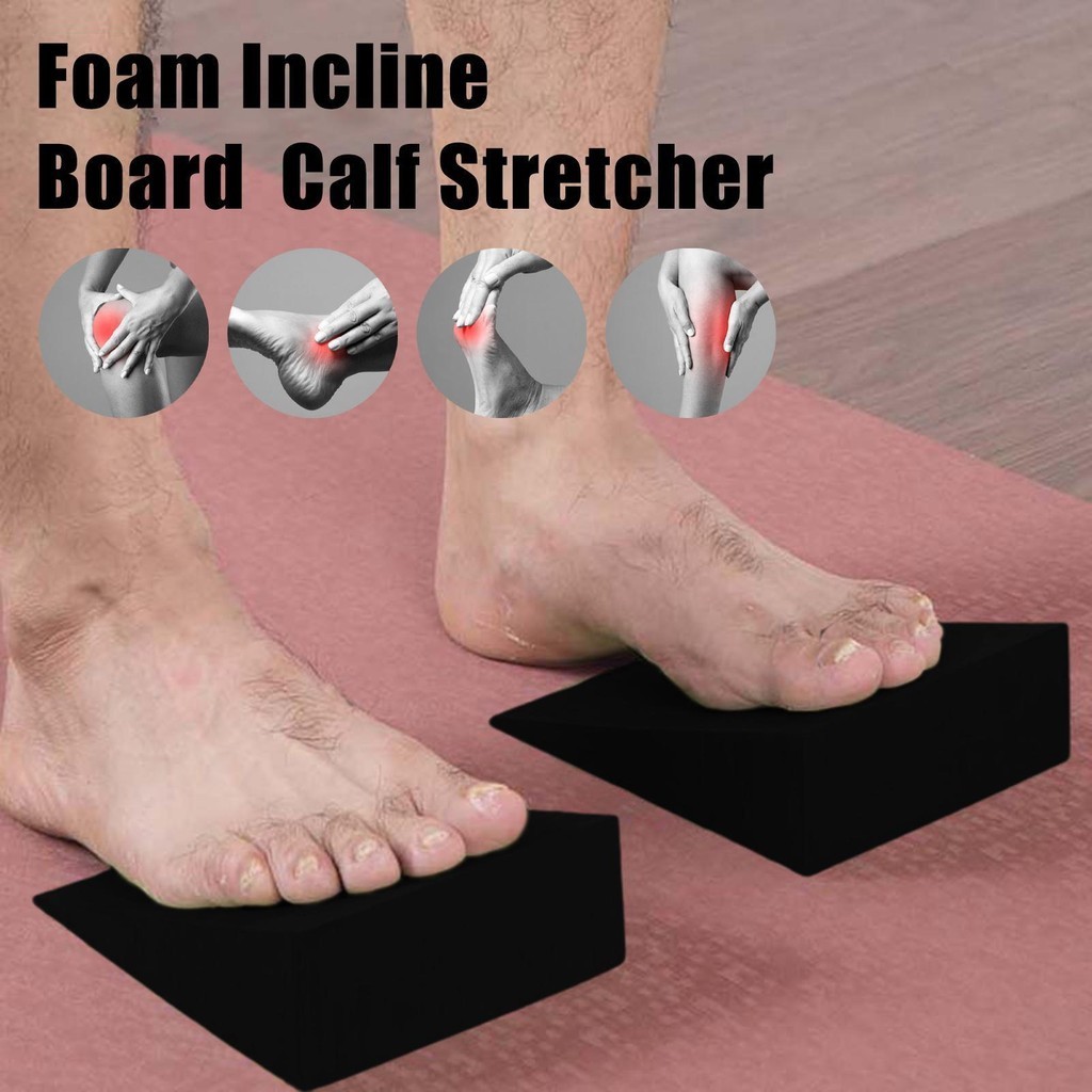 Yoga Foam Wedge Slant Board for Calf Stretching Incline Wedge Knee Pad ...