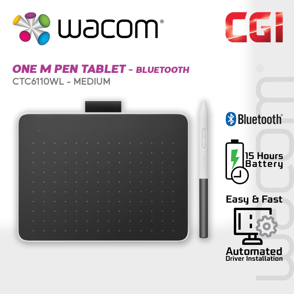 Wacom One M Bluetooth Pen Tablet (Medium) - CTC6110WL | Shopee Malaysia