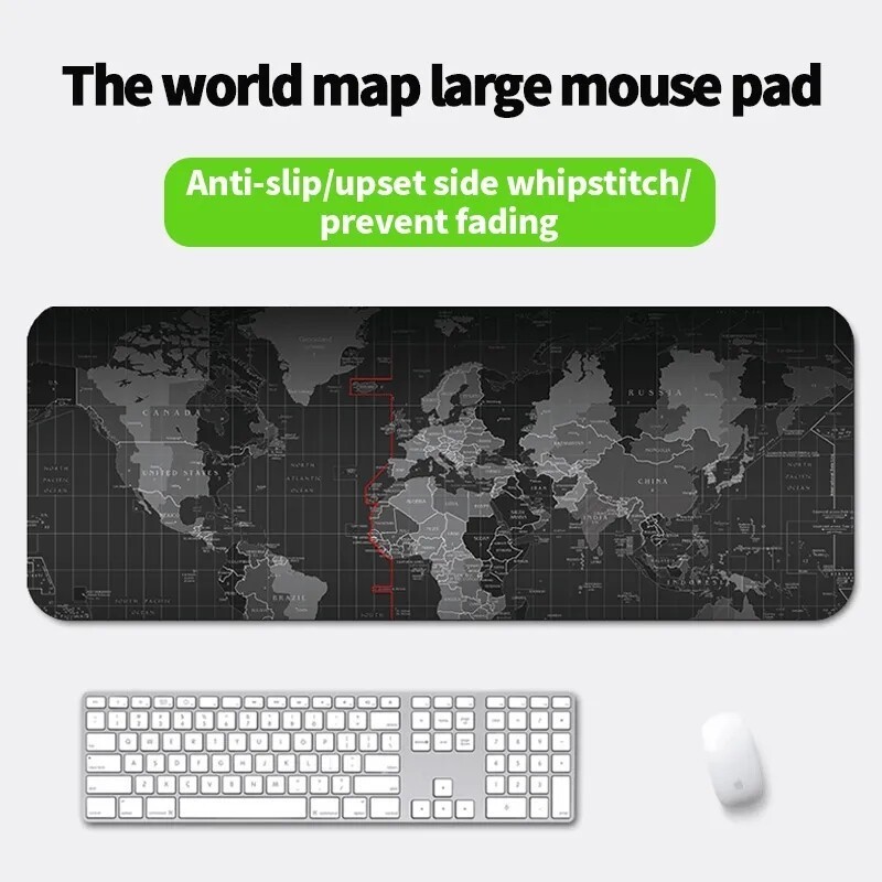 Large World Map Mouse Pad Mat Extended Soft Mouse Pad For Gaming ...