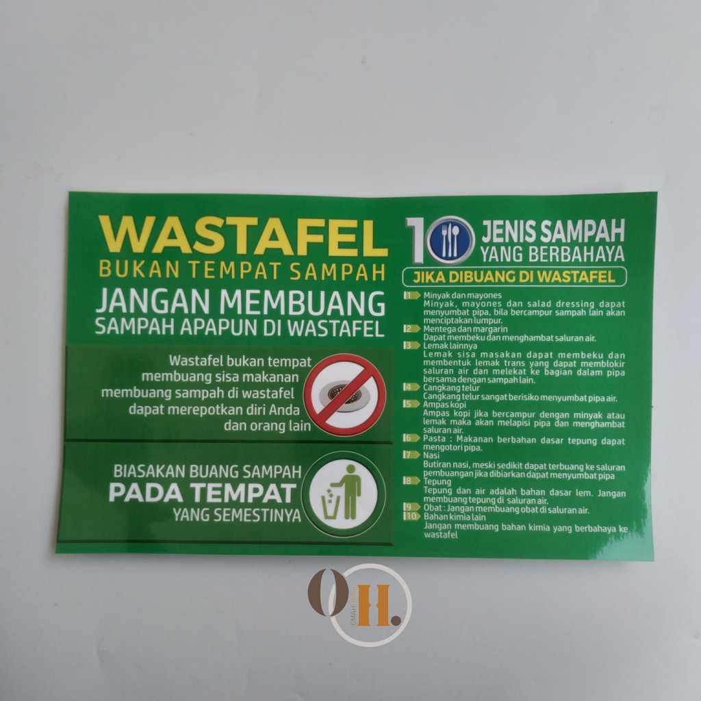 Stickers Don't Throw Garbage In The Sink - Throw Away Garbage In Place ...