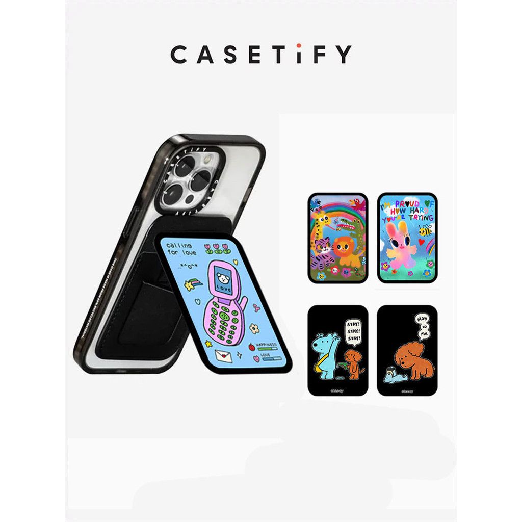 CASETIFY【Eteecy puppy Zoo】Snappy Cardholder Stand Magnetic compatible ...