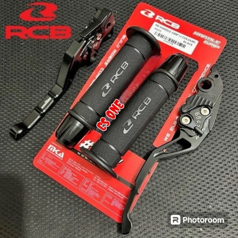 RCB Original Handgrip HG55 + CNC Carved Handlebar Jalu + CNC Adjustment ...