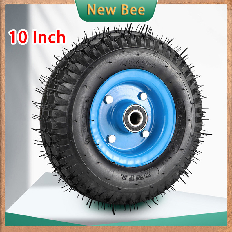 10 Inch 350-4 Rubber Inflatable Wheel Industrial Inflatable Wheel Heavy ...