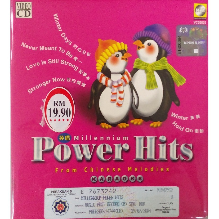 Millennium Power Hits From Chinese Melodies VCD Karaoke | Shopee Malaysia