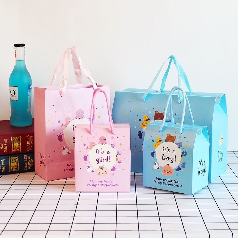 Doorgift Baby Boy Girl Gable Box Bag Goodies Beg Door gift aqiqah baby ...