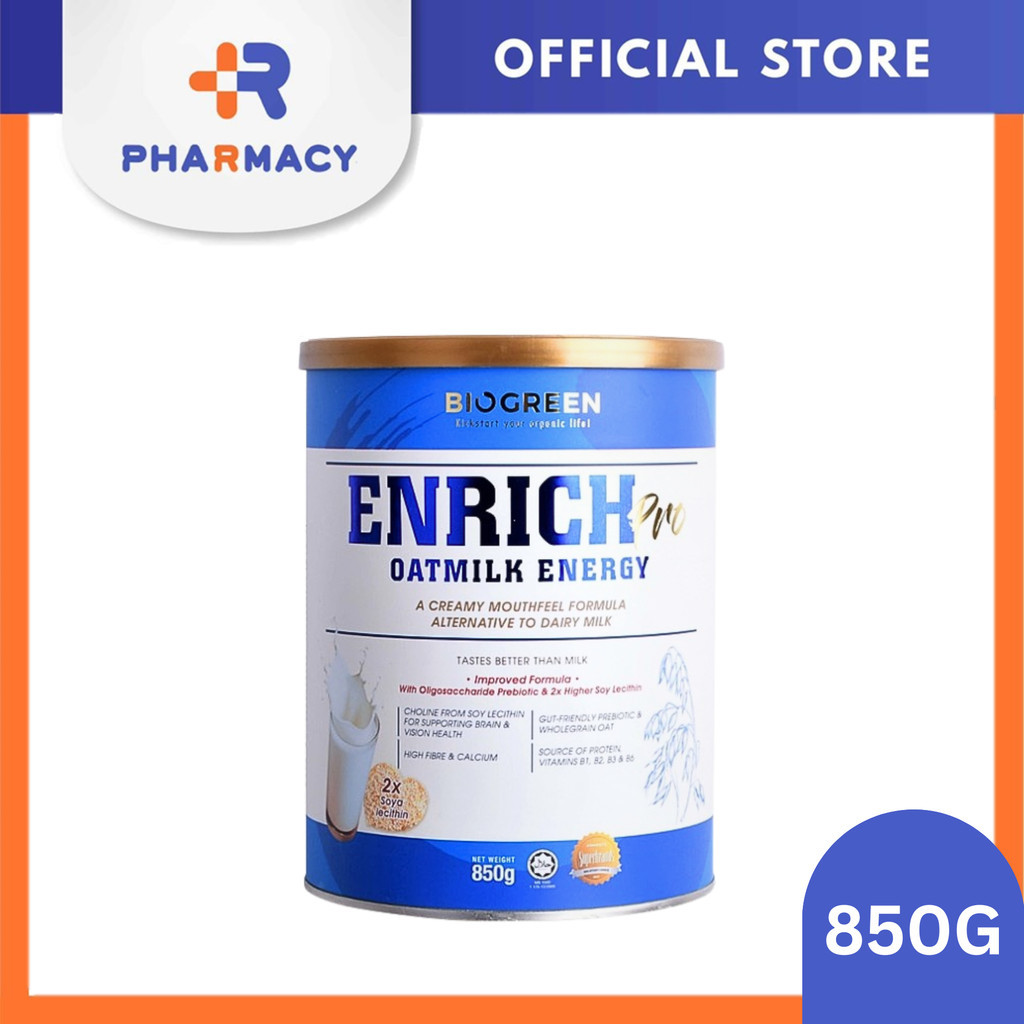 R Pharmacy | Biogreen Enrich Pro Oatmilk Energy 850G | Shopee Malaysia