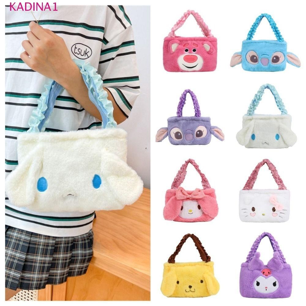 KADINA Kuromi Plush Tote Bag, Cartoon Melody Cartoon Plush Handbag ...