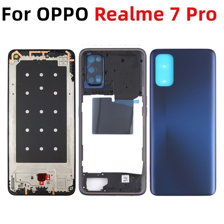 Back Full Housing Frame For OPPO Realme 7 Pro RMX2170 LCD Front Middle ...