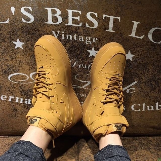 Ready stock (mid cut) size: 36-44 Nike Air Force 1 wheat GS low AF1 ...