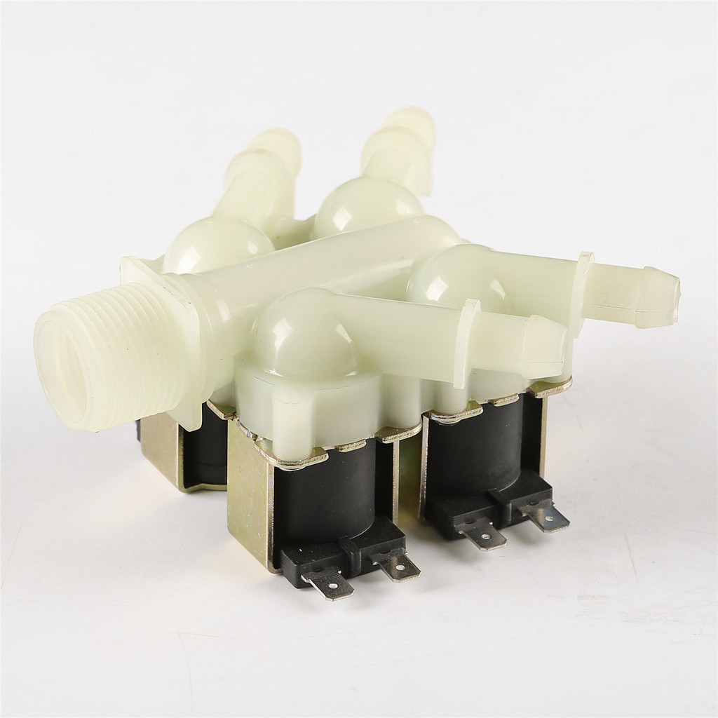 Straight-through Water Inlet Water Solenoid Valve 1 In 4 Out Plastic ...