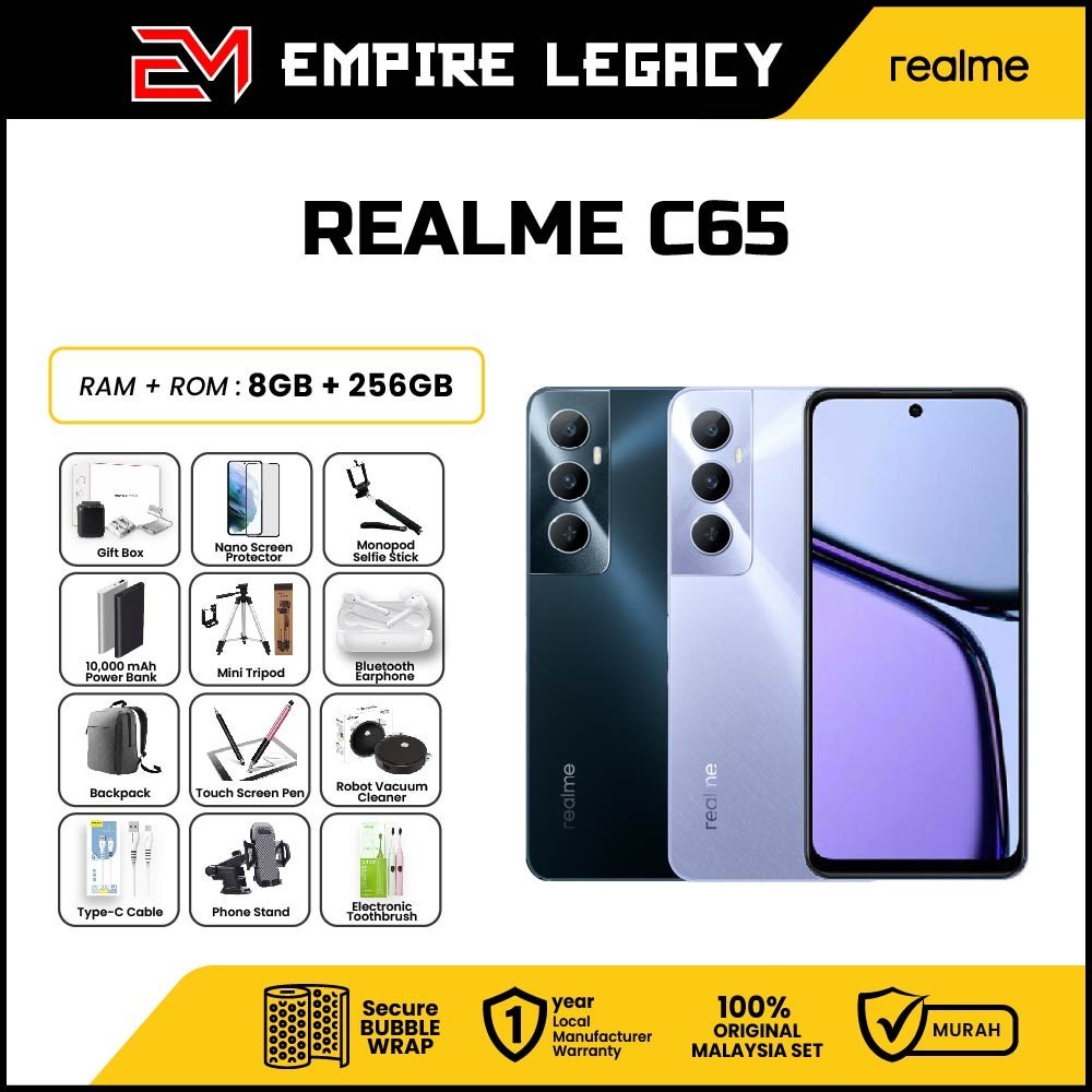 REALME C65 [8GB RAM 256GB ROM] - Original REALME Malaysia | Shopee Malaysia