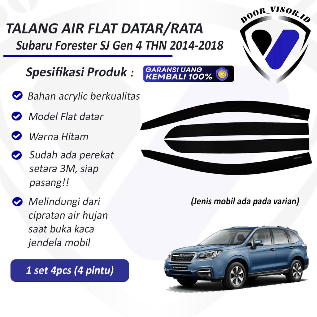 Subaru Forester SJ Gen 4 car water gutter 2014-2018 flat model | Shopee ...