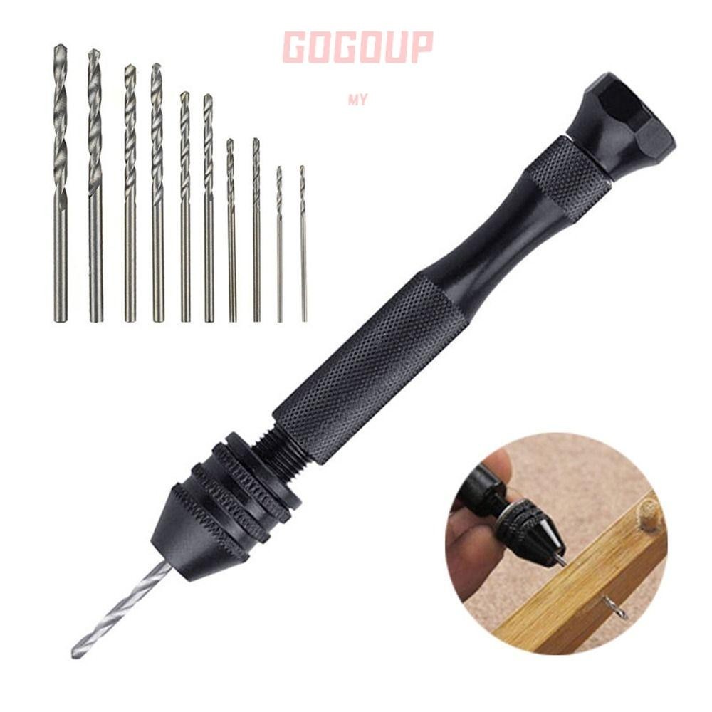 GOGUVO Manual Hand Drill Rotary Tools Mini Micro Aluminum Hand Drill ...