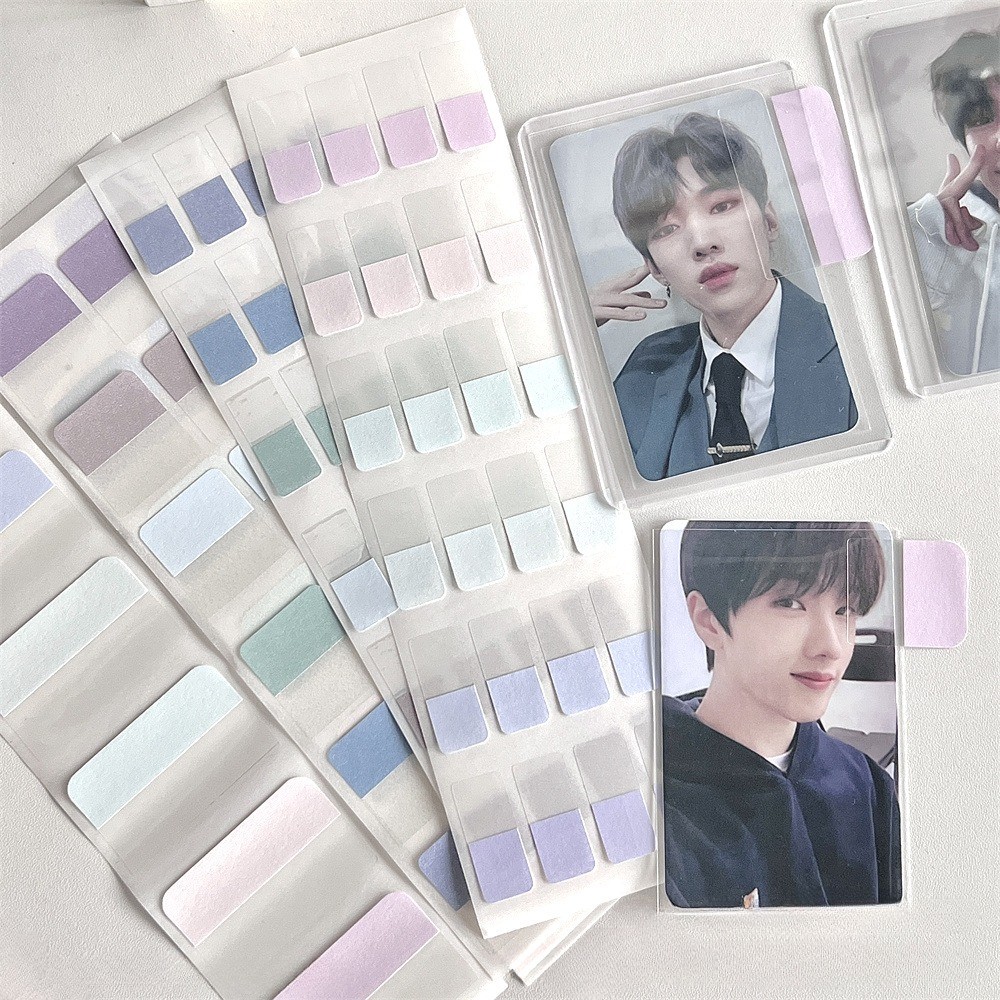 10 Sheets Morandi Colorful Index Stickers DIY Photocard Invisible Tags ...