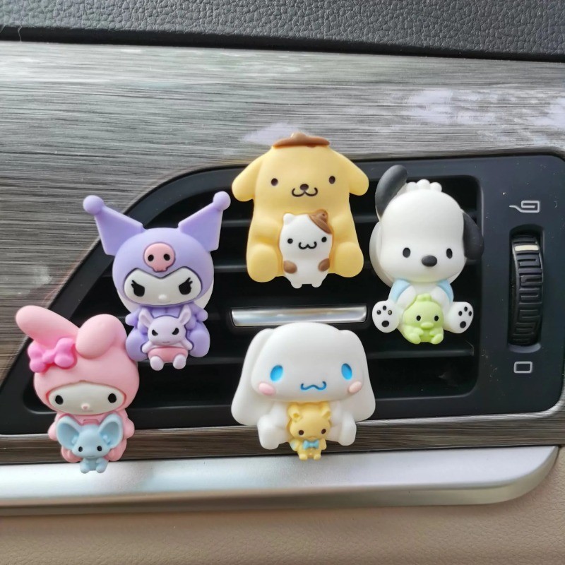 Kawaii Sanrio Cinnamoroll Car Air Freshener Kuromi Melody Auto ...
