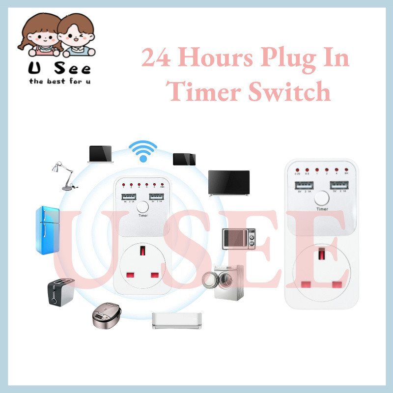 READY STOCK‼️ Countdown Timer Socket Plug-in Switch Pengawal Masa Suis ...