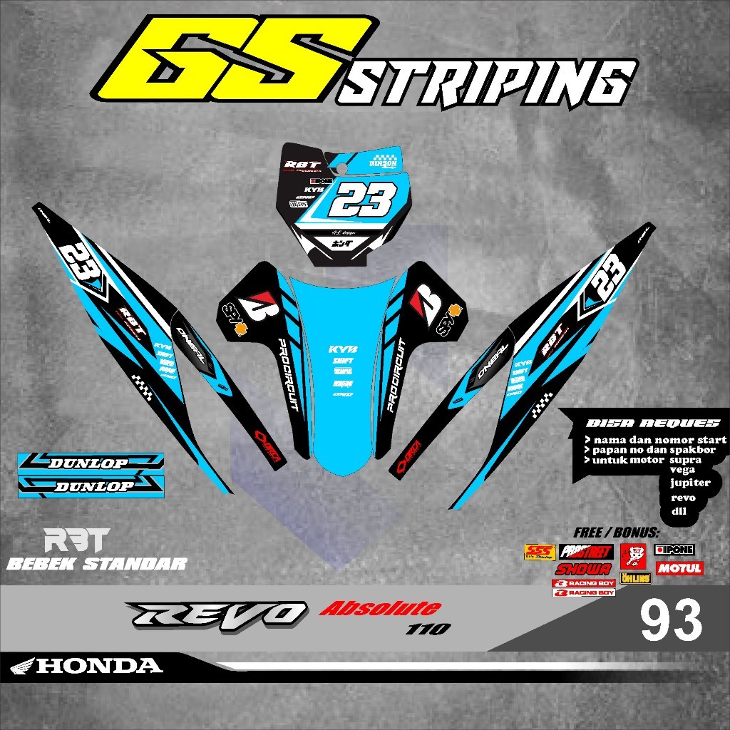 Sticker Striping Rbt Revo Absolute 110 Motorcycle Rbt Bebek Modif ...