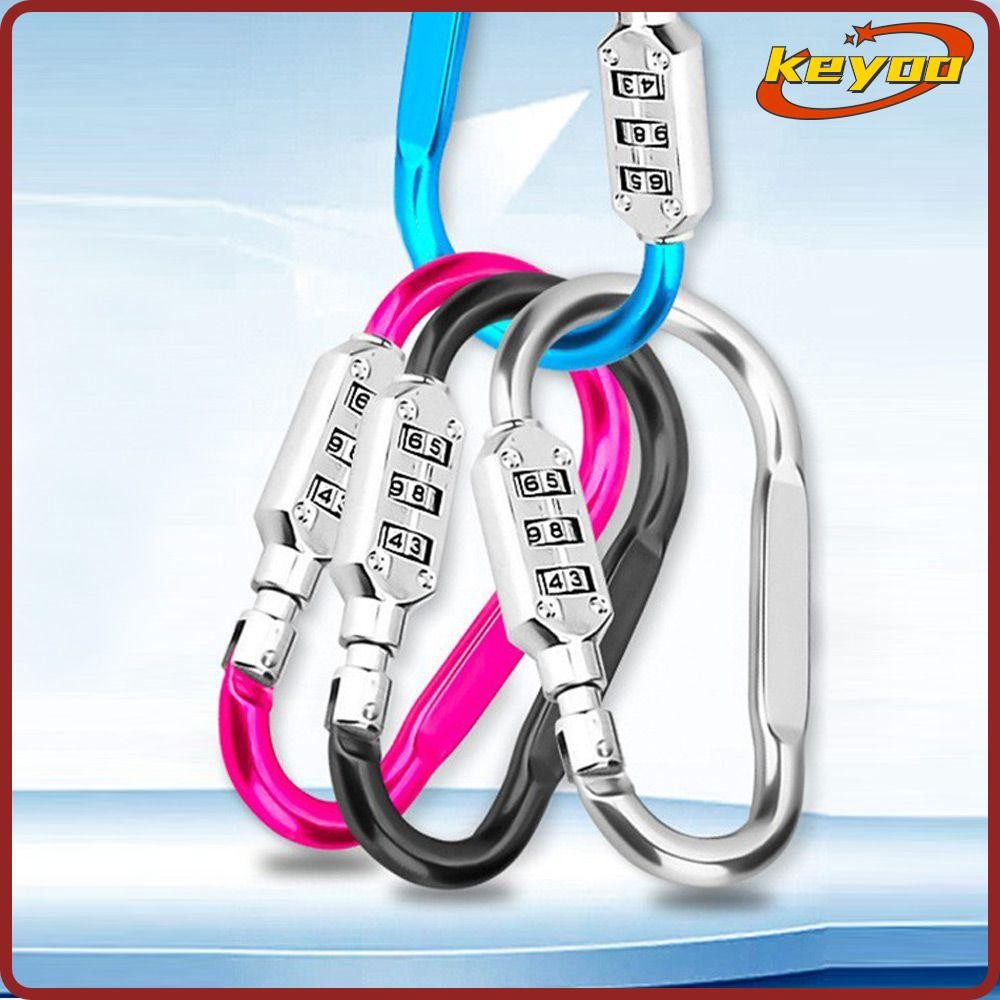 [KEYOO] Carabiner Combination Lock Password Universal Luggage Lock 3 ...