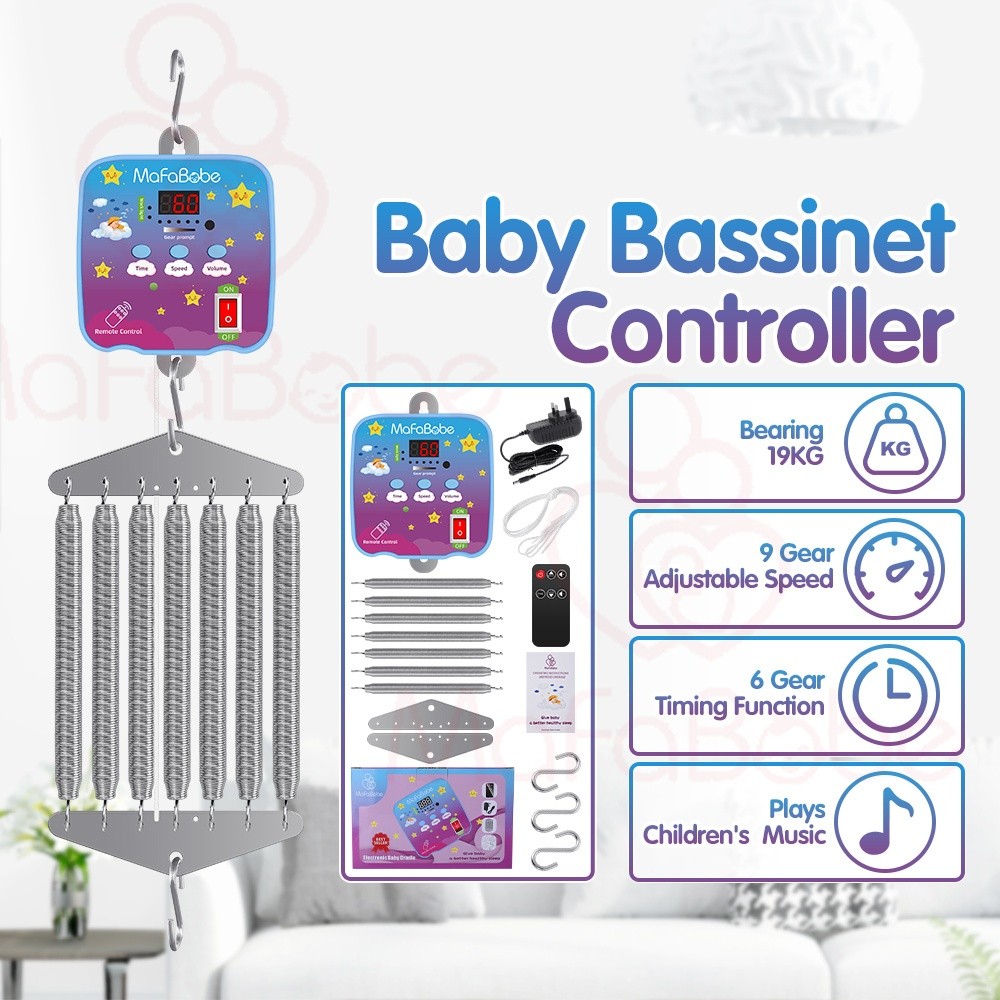 Mafababe Electronic Baby Cradle MUSIC Spring Electronic Crib automatic ...