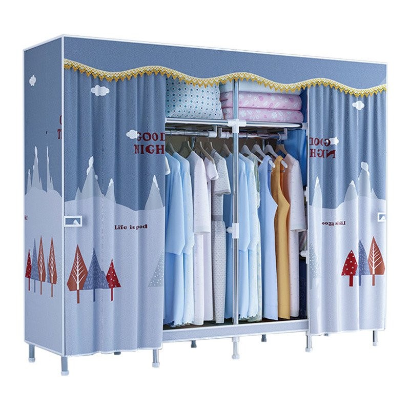 Steel Pipe Wardrobe Cloth Wardrobe Simple Wardrobe Household Bedroom ...