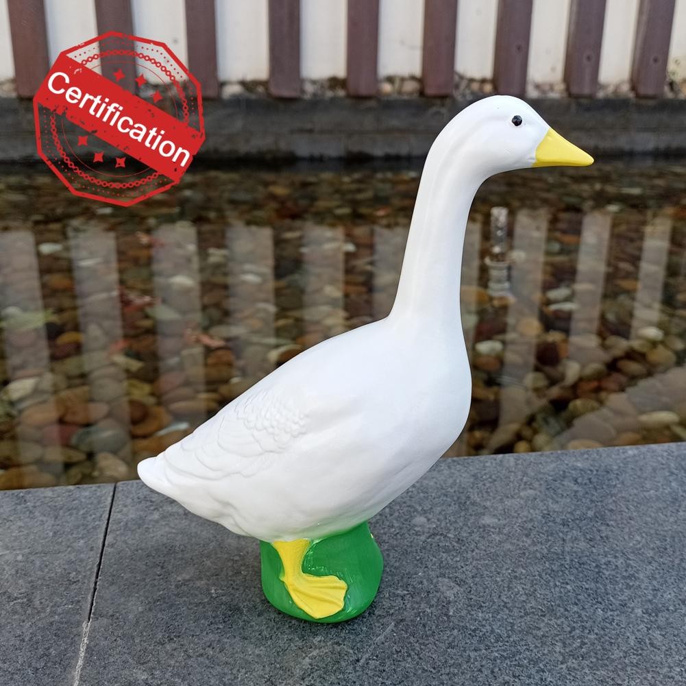 Dress Up Goose Large White Garden Statue Indoor Outdoor Porch Yard ...